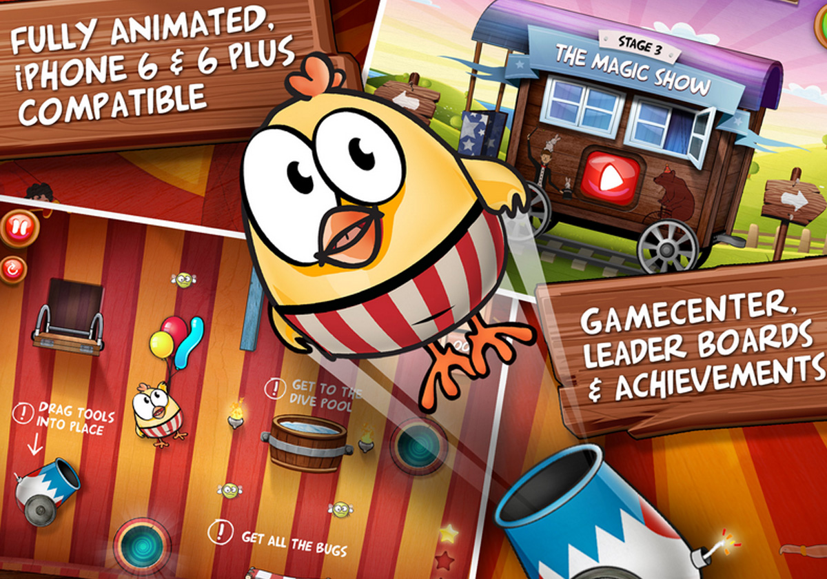 Drop The Chicken 2: Back To The Circus - Official iOS Puzzle Game